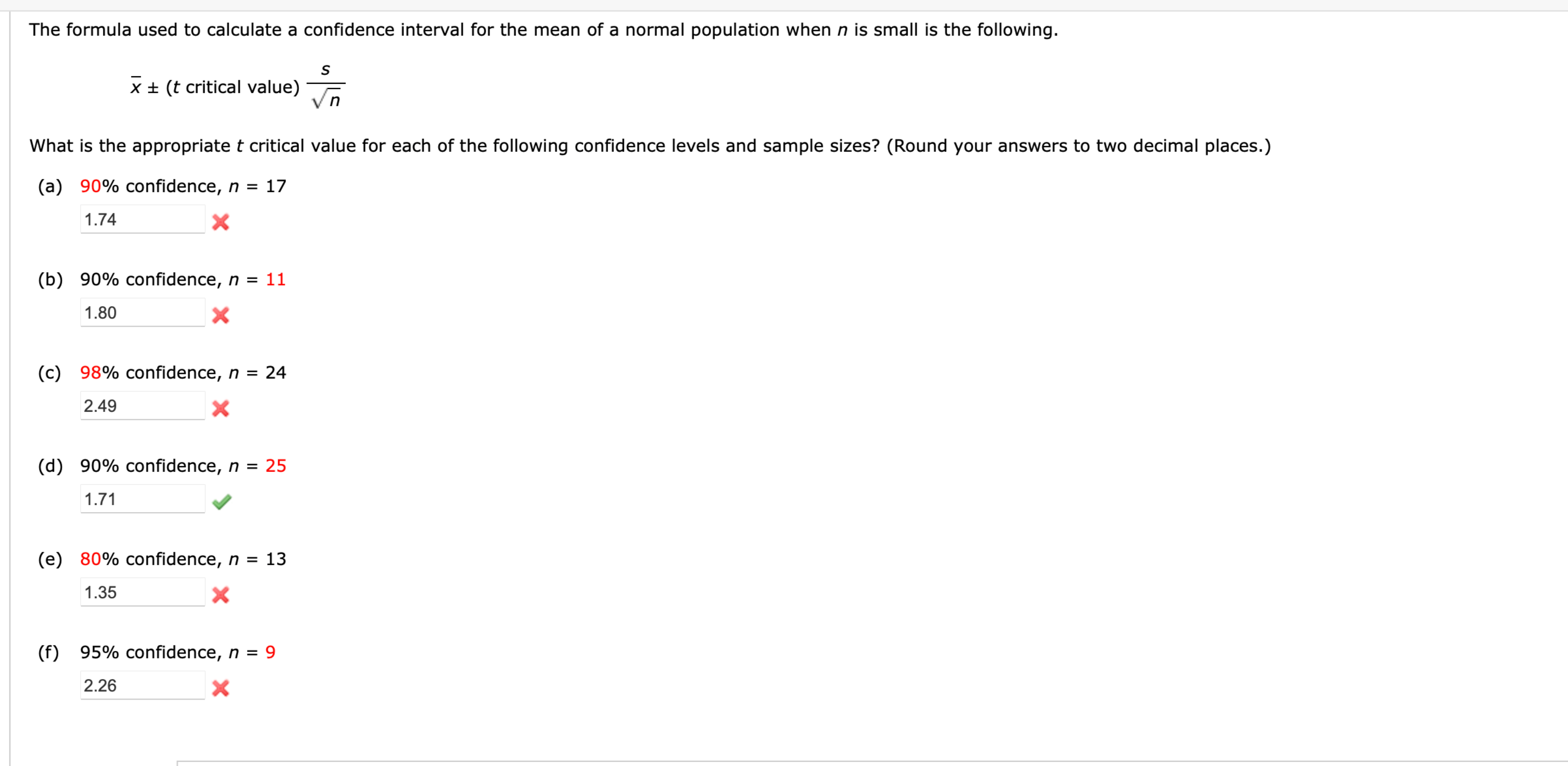 Solved The formula used to calculate a confidence interval | Chegg.com