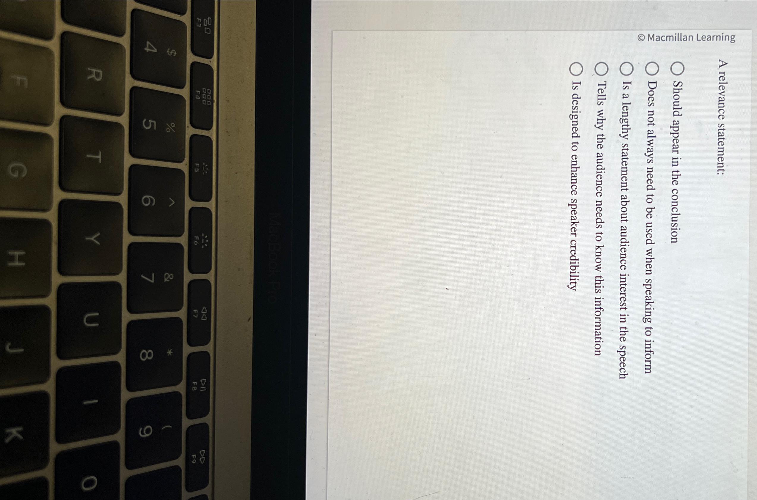 Solved . E∞ ﻿A relevance statement:Should appear in the | Chegg.com