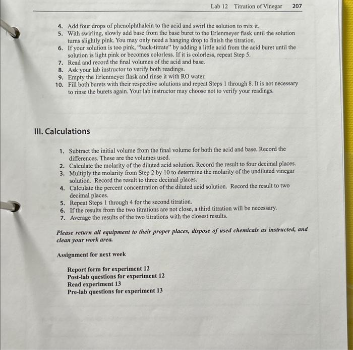 Solved Procedures Note: Be sure to record the appropriate | Chegg.com
