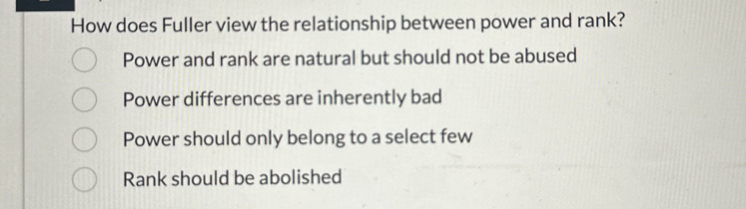 Solved How does Fuller view the relationship between power | Chegg.com