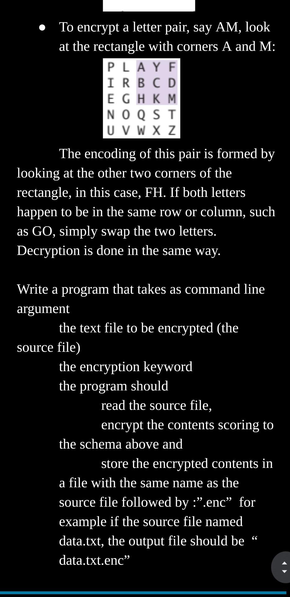 Solved Problem Description A simple scheme to encrypt text | Chegg.com