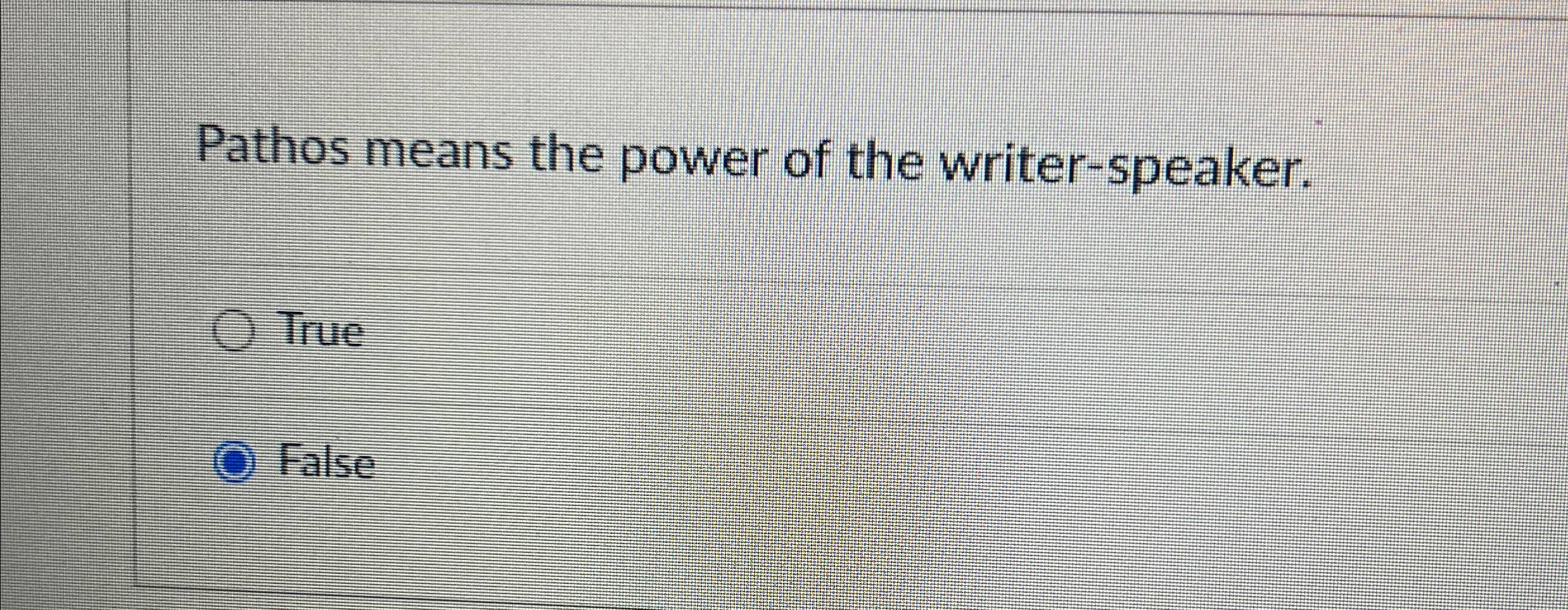 Solved Pathos means the power of the | Chegg.com