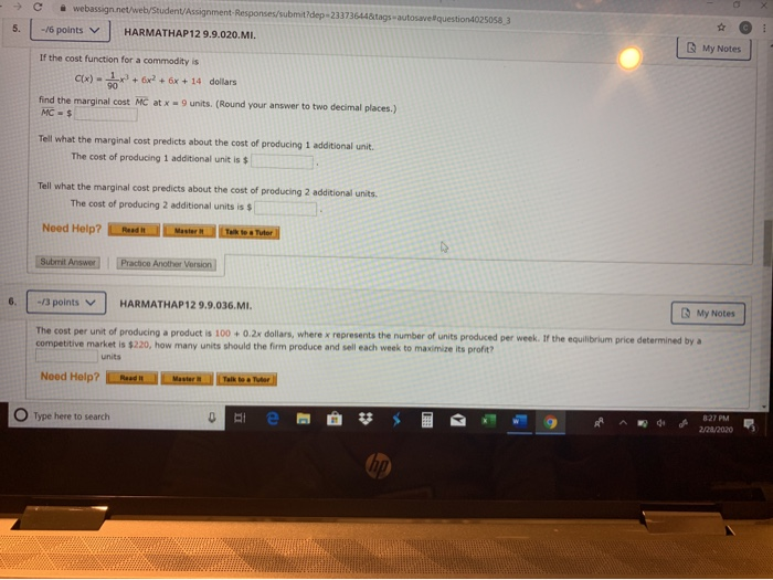 Solved - C 5. w ebassign.net/web/Student/Assignment | Chegg.com