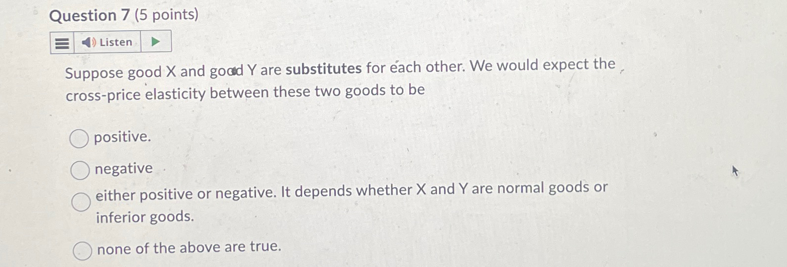 Solved Question 7 (5 points)Suppose good x and goad Y are | Chegg.com Solved Question 7 (5 points)Suppose good x and goad Y are | Chegg.com