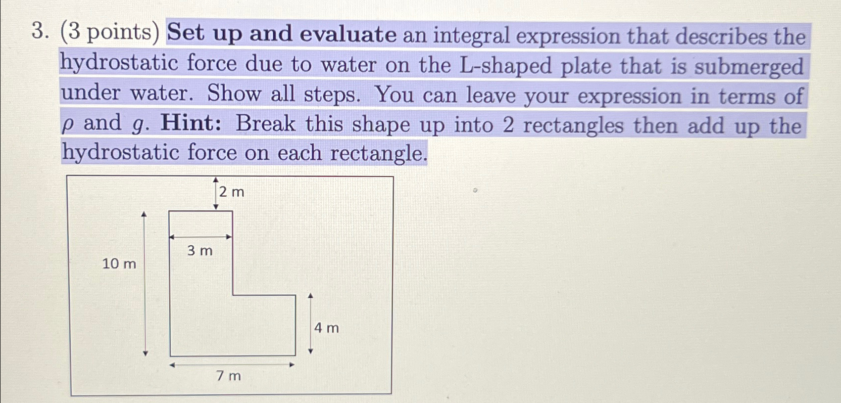 Solved (3 ﻿points) ﻿Set up and evaluate an integral | Chegg.com