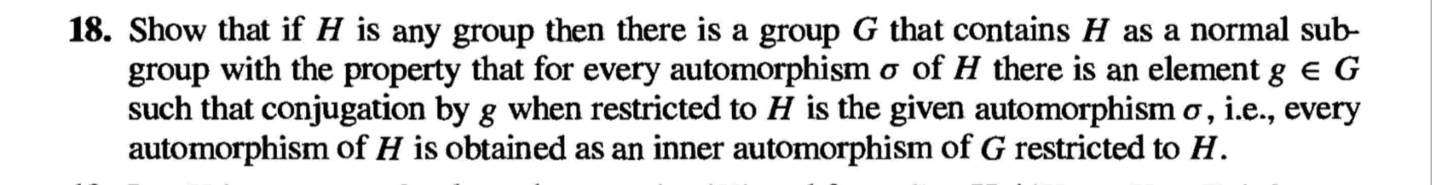 Solved 18. ﻿Show that if \( ﻿H \) ﻿is any group then there | Chegg.com