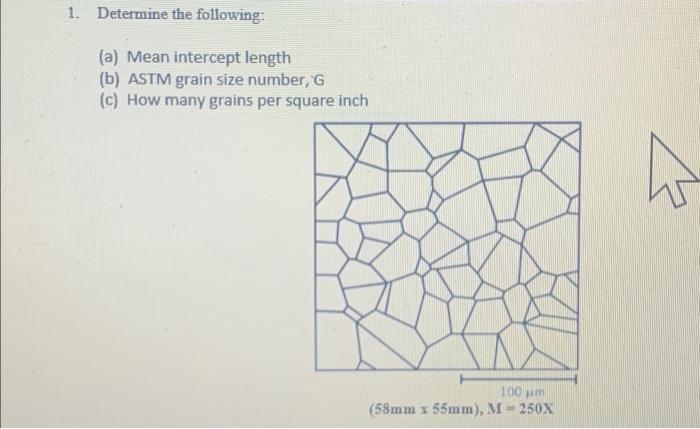 Solved Determine the following: (a) Mean intercept length | Chegg.com Solved Determine the following: (a) Mean intercept length | Chegg.com