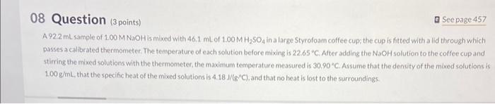 Solved Calculate the enthalpy change per mole of H2SO4 in | Chegg.com