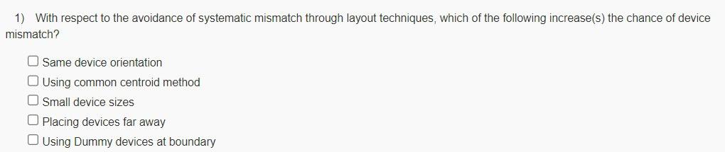 Solved 1) With respect to the avoidance of systematic | Chegg.com