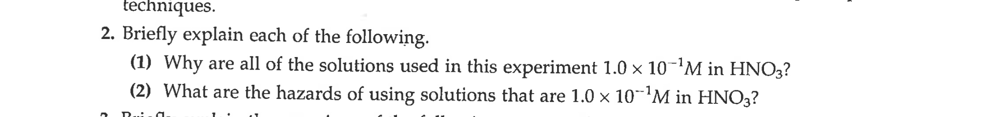 Solved techniques.2. ﻿Briefly explain each of the | Chegg.com