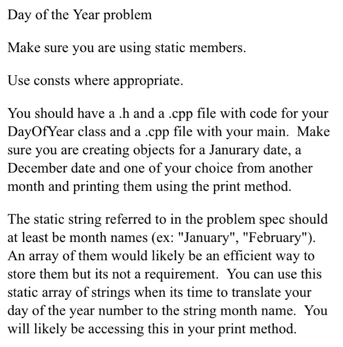 Solved Of Year That Takes An Integer 2 Day Of The Year