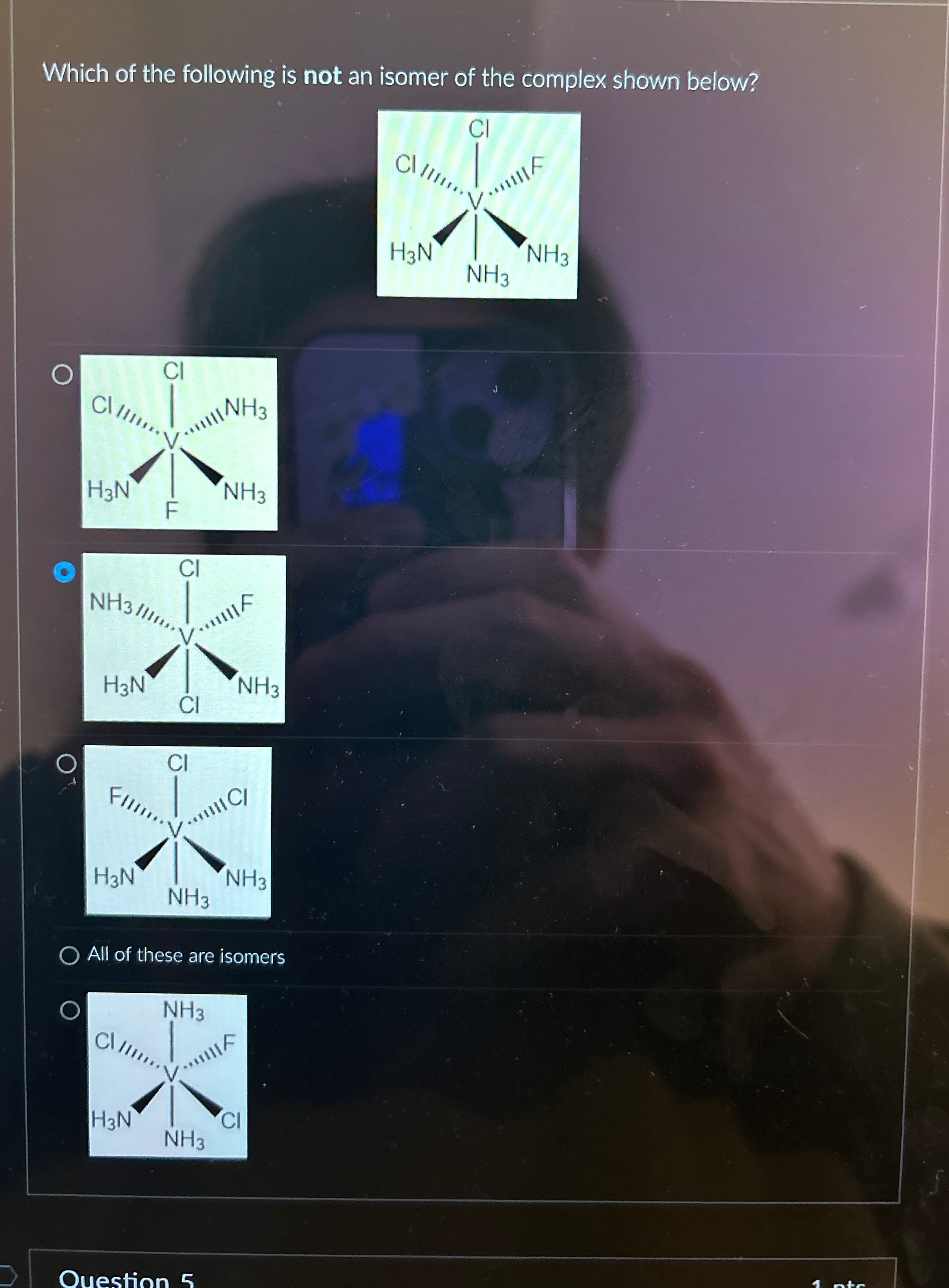 Solved Which of the following is not an isomer of the | Chegg.com