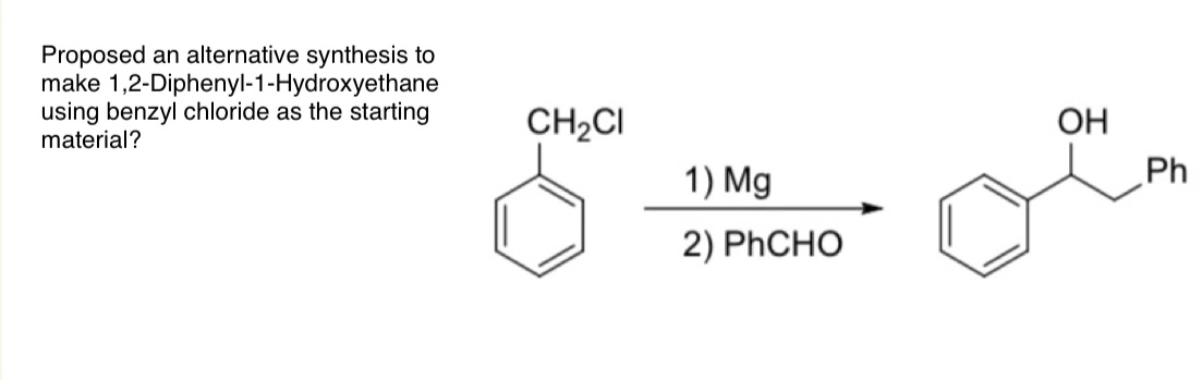 Solved Proposed an alternative synthesis tomake | Chegg.com