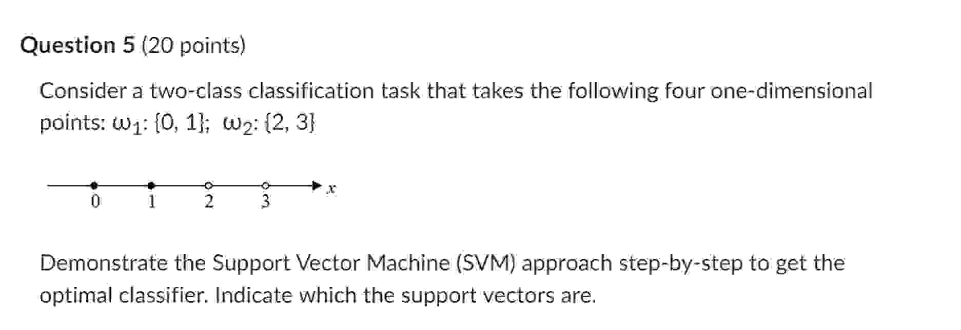 Solved Question 5 (20 ﻿points)Consider a two-class | Chegg.com
