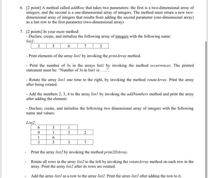 Solved Write a program that includes in its MainClass the | Chegg.com