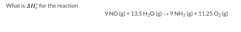 Solved What is ΔHr° ﻿for the | Chegg.com