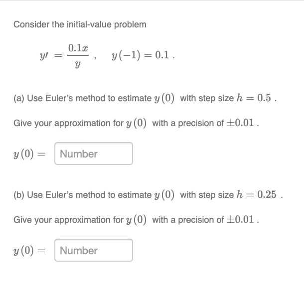 Solved Consider the initial-value | Chegg.com