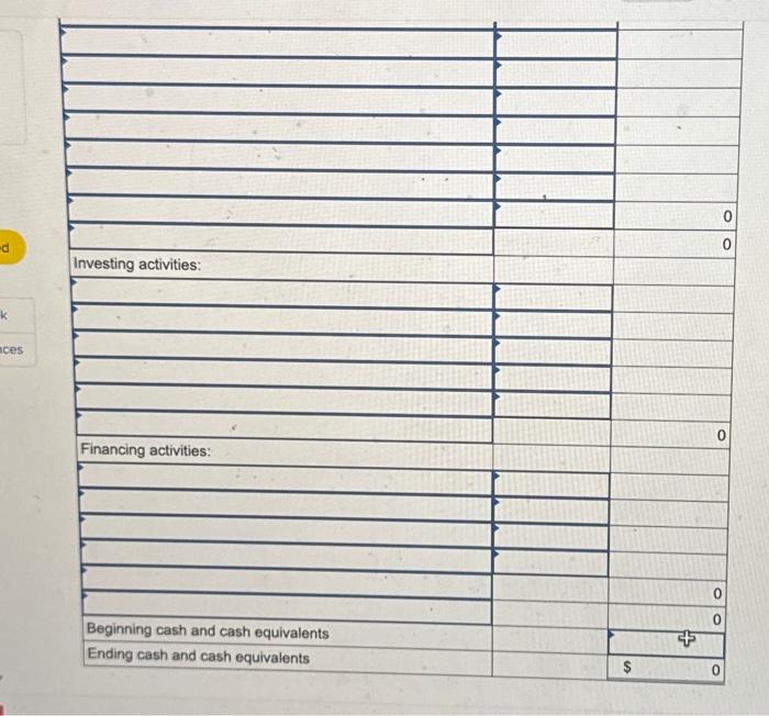 Solved Problem 15-11 (Algo) Missing Data; Statement of Cash | Chegg.com
