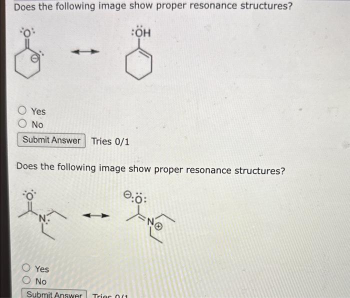 Solved Does the following image show proper resonance | Chegg.com