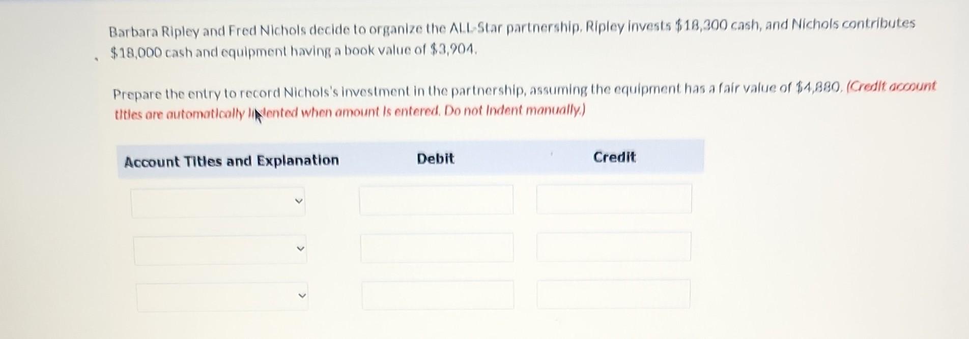 Solved Barbara Ripley and Fred Nichols decide to organize | Chegg.com