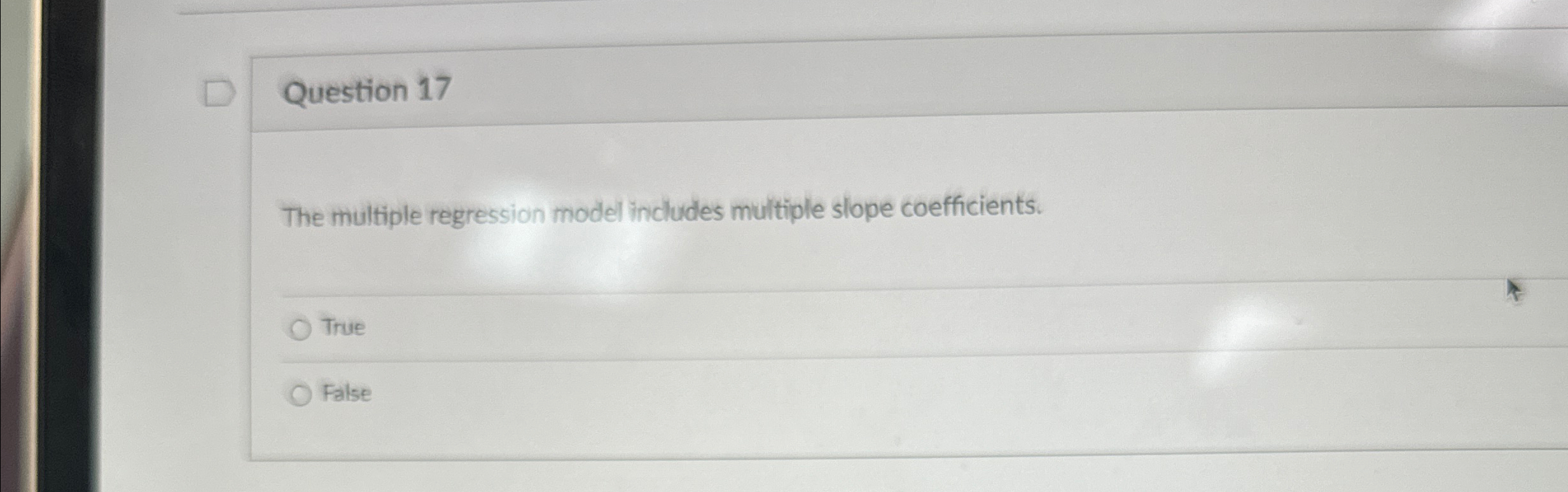 Solved Question 17The multiple regression model includes | Chegg.com