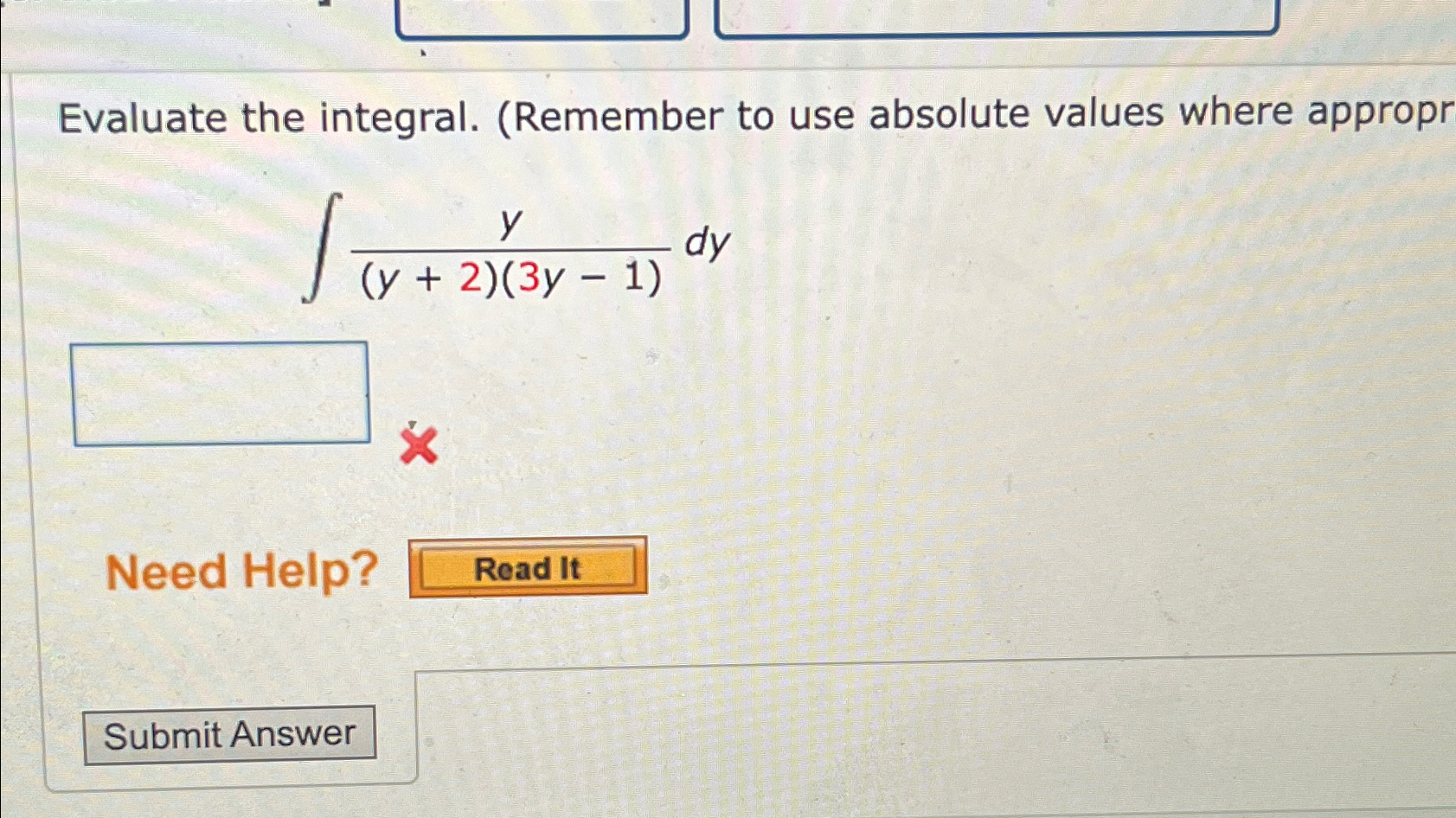Solved Evaluate the integral. (Remember to use absolute | Chegg.com