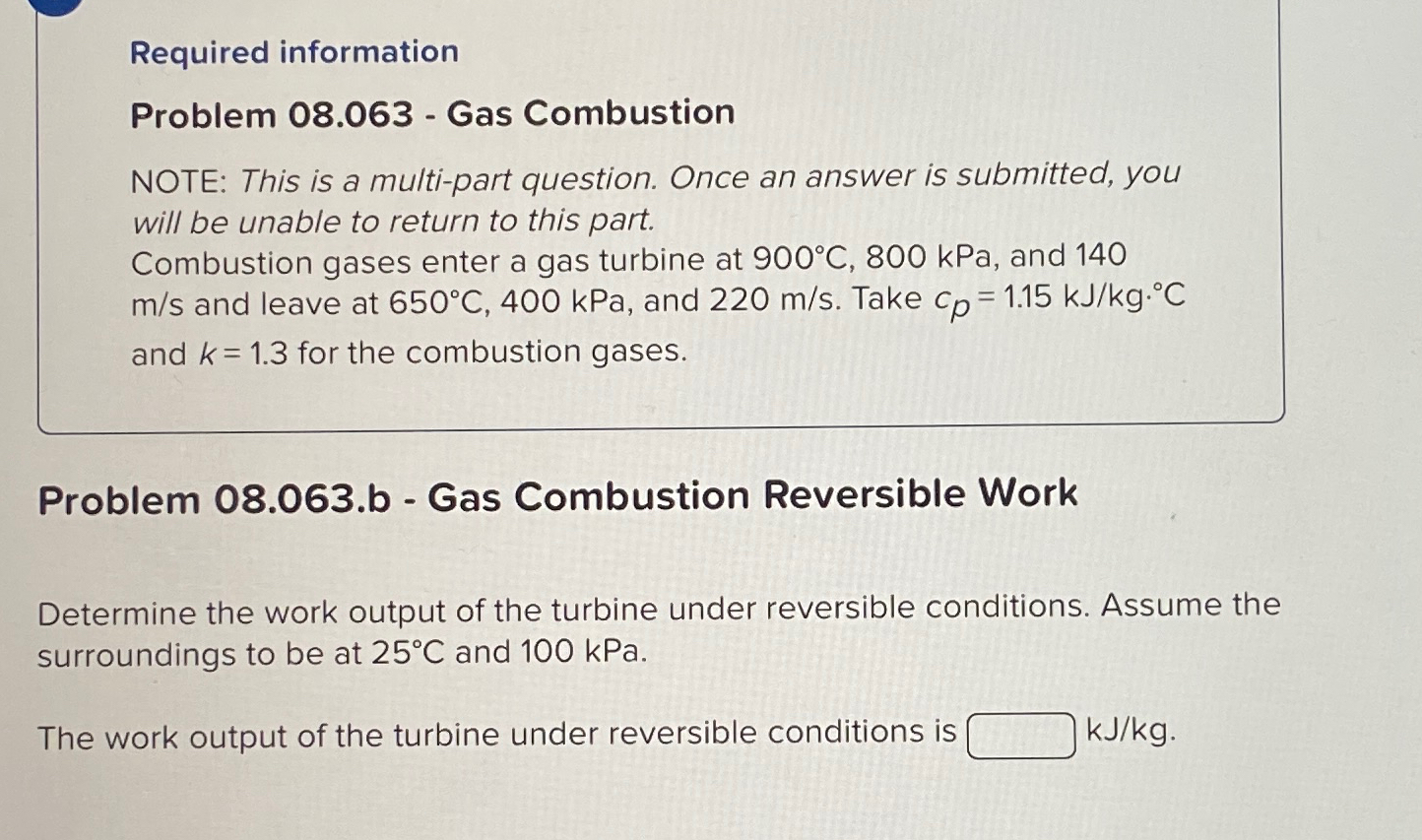 Solved Required informationProblem 08.063 - ﻿Gas | Chegg.com