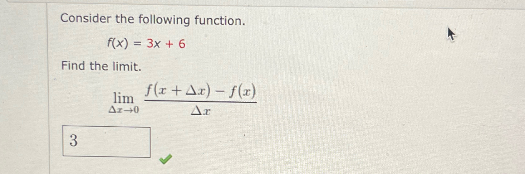 Solved Consider the following function.f(x)=3x+6Find the | Chegg.com Solved Consider the following function.f(x)=3x+6Find the | Chegg.com