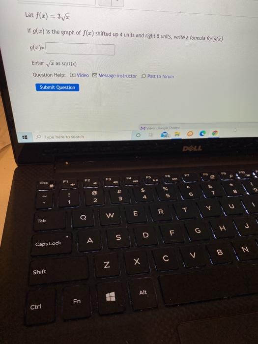 Solved Let f() = 3 If g() is the graph of f(x) shifted up 4 | Chegg.com
