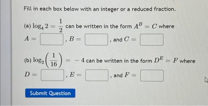 Solved Fill in each box below with an integer or a reduced | Chegg.com