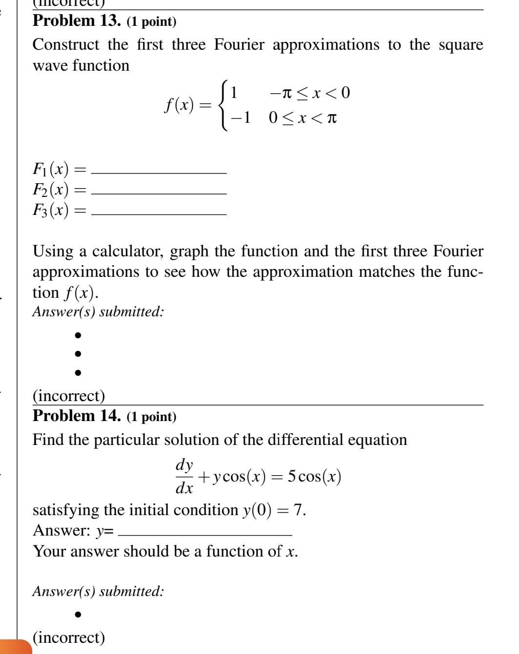 Solved Problem 13 1 Point Construct The First Three