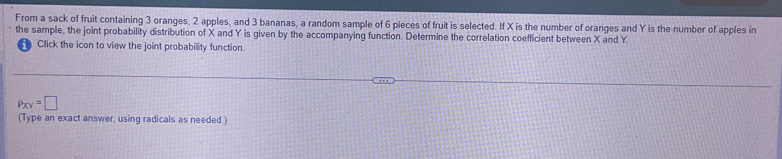 Solved From a sack of fruit containing 3 ﻿oranges, 2 | Chegg.com