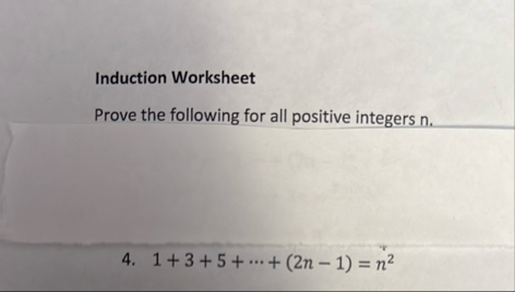 Solved Induction WorksheetProve the following for all | Chegg.com