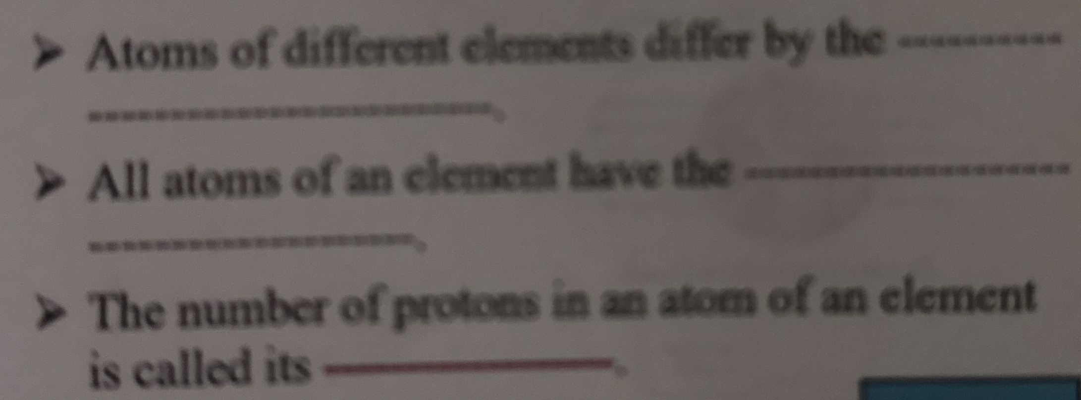 Solved Atoms of different elements differ by the q,q,> ﻿All | Chegg.com