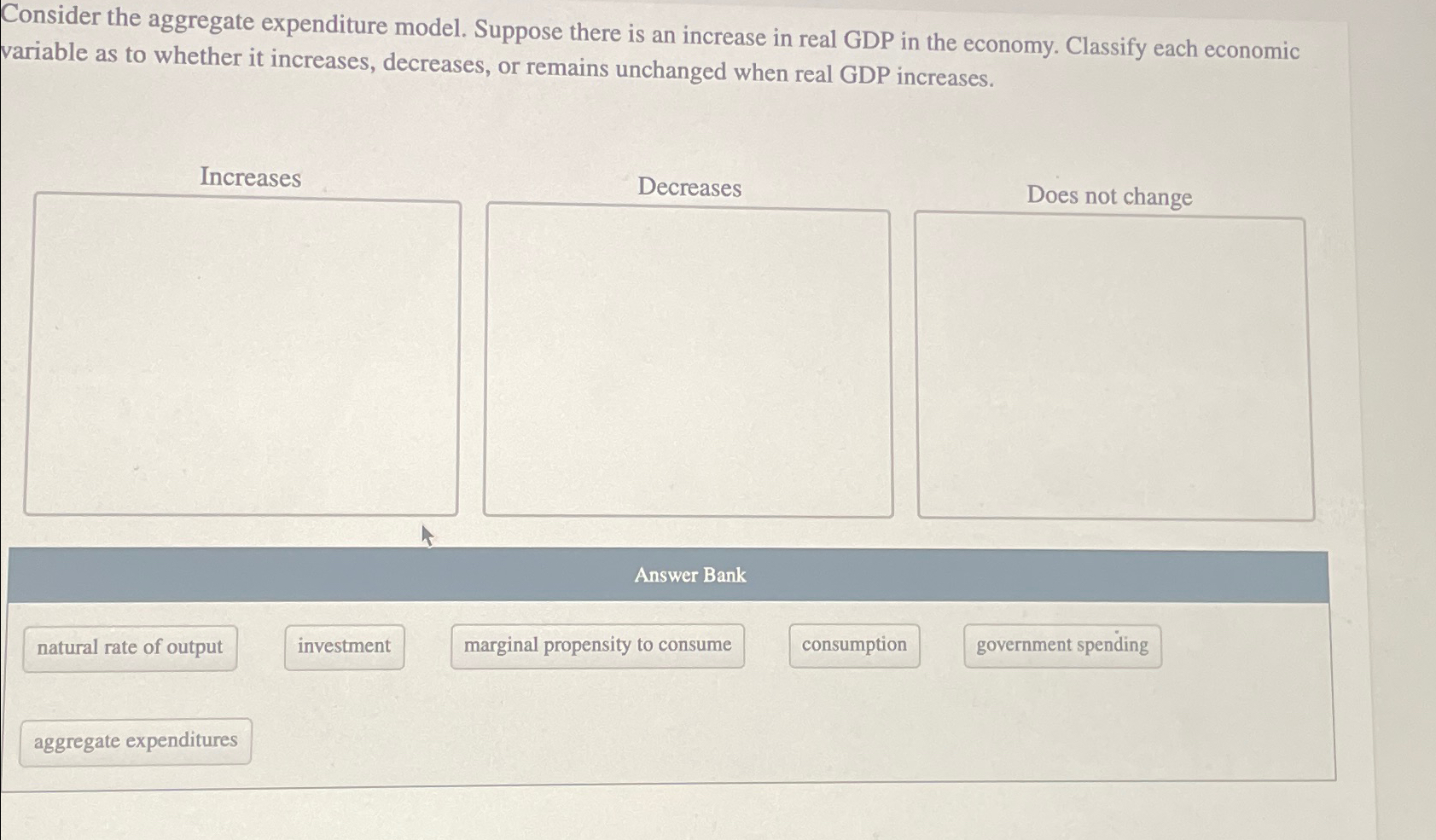 Solved Consider the aggregate expenditure model. Suppose | Chegg.com