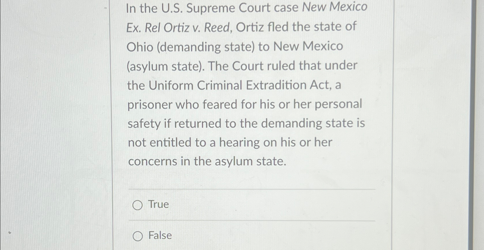 Solved In the U.S. ﻿Supreme Court case New Mexico Ex. ﻿Rel | Chegg.com