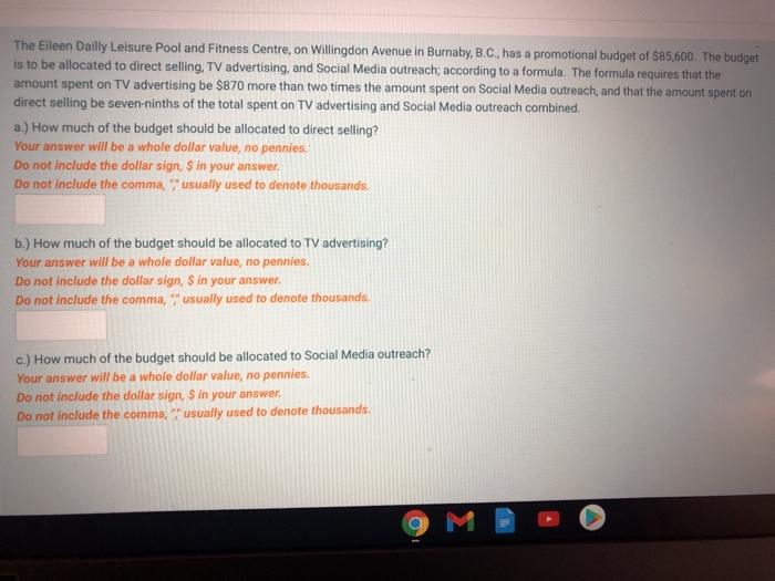 Solved The Eileen Dailly Leisure Pool and Fitness Centre, on | Chegg.com