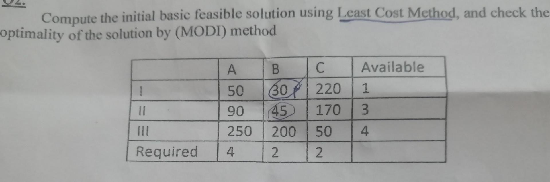 Solved Compute the initial basic feasible solution using | Chegg.com