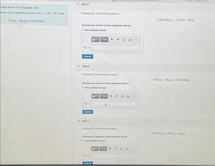 Solved Consider the following reactions and their respectivo | Chegg.com