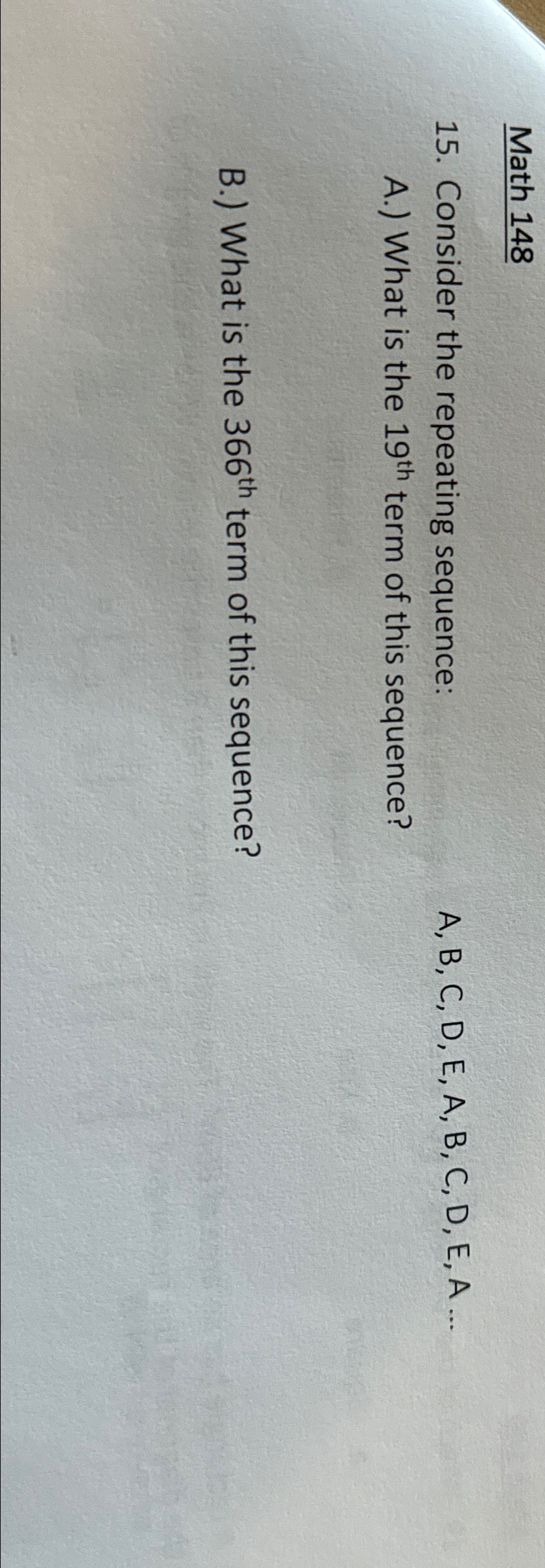 Solved Math 14815. ﻿Consider the repeating | Chegg.com