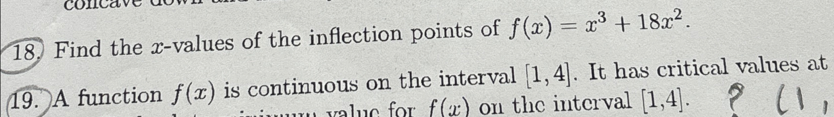Solved Find the x-values of the inflection points of | Chegg.com