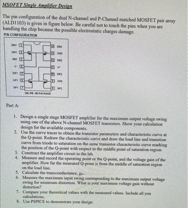The pin configuration of the dual N-channel and | Chegg.com