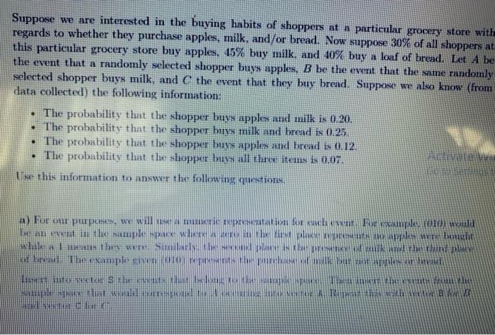 Solved find the probability that the shopper purchases at | Chegg.com