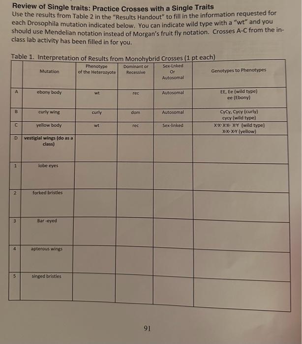 Solved Use the results from Table 2 in the "Results Handout" | Chegg.com