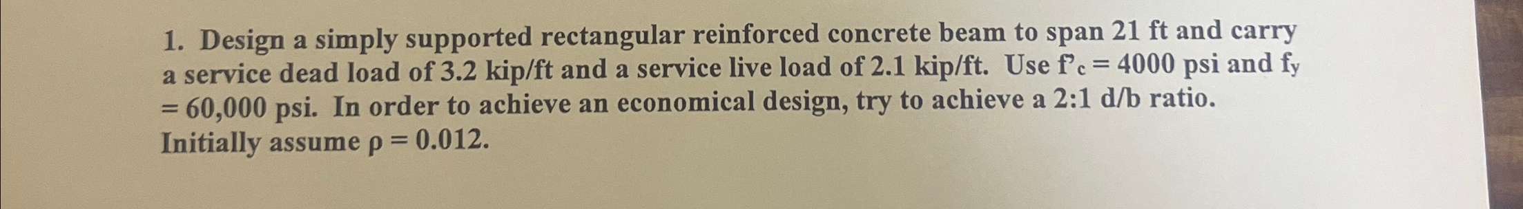 Solved Design a simply supported rectangular reinforced | Chegg.com