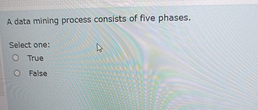A data mining process consists of five phases.Select | Chegg.com