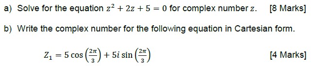Solved az2+2z+5=0 ﻿for complex number z.[8 | Chegg.com