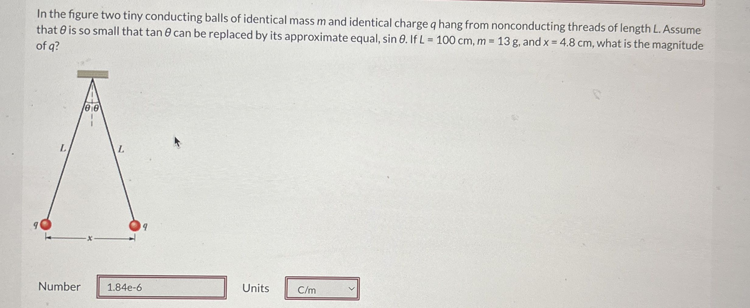 Solved In the figure two tiny conducting balls of identical | Chegg.com