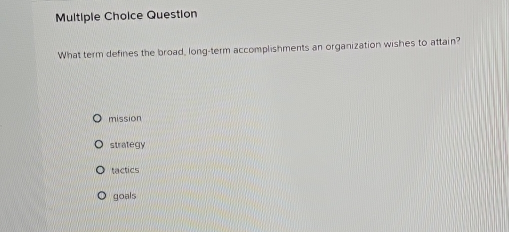 Solved Multiple Cholce QuestionWhat term defines the broad, | Chegg.com