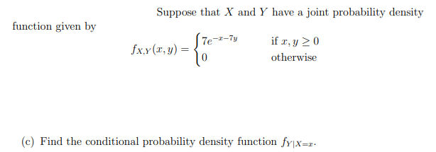 Solved Suppose that X and Y have a joint probability density | Chegg.com